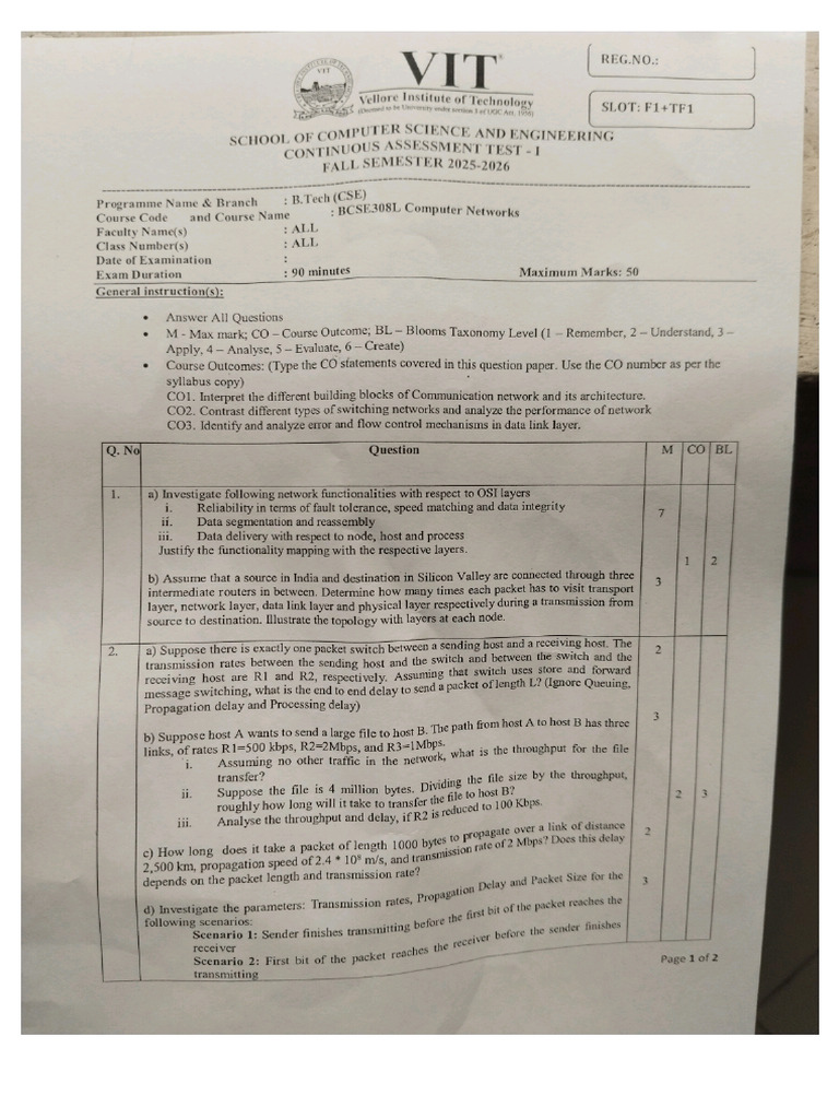 Bcse308l Cat 1 F1 2025 2026 | PDF