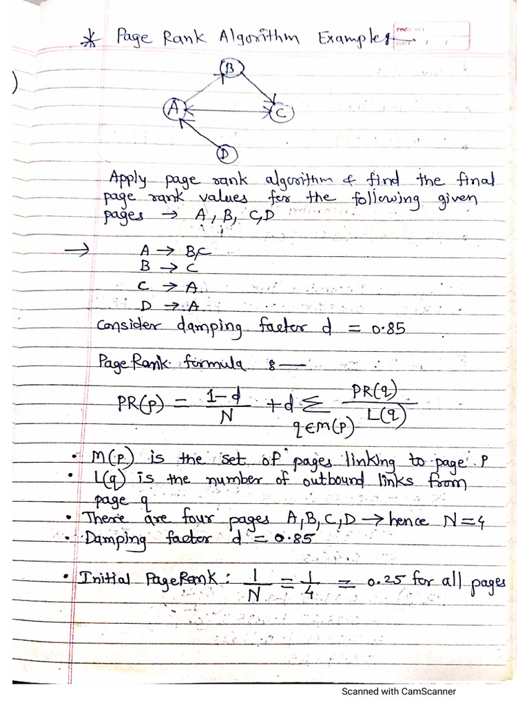 Page Rank Algorithm | PDF