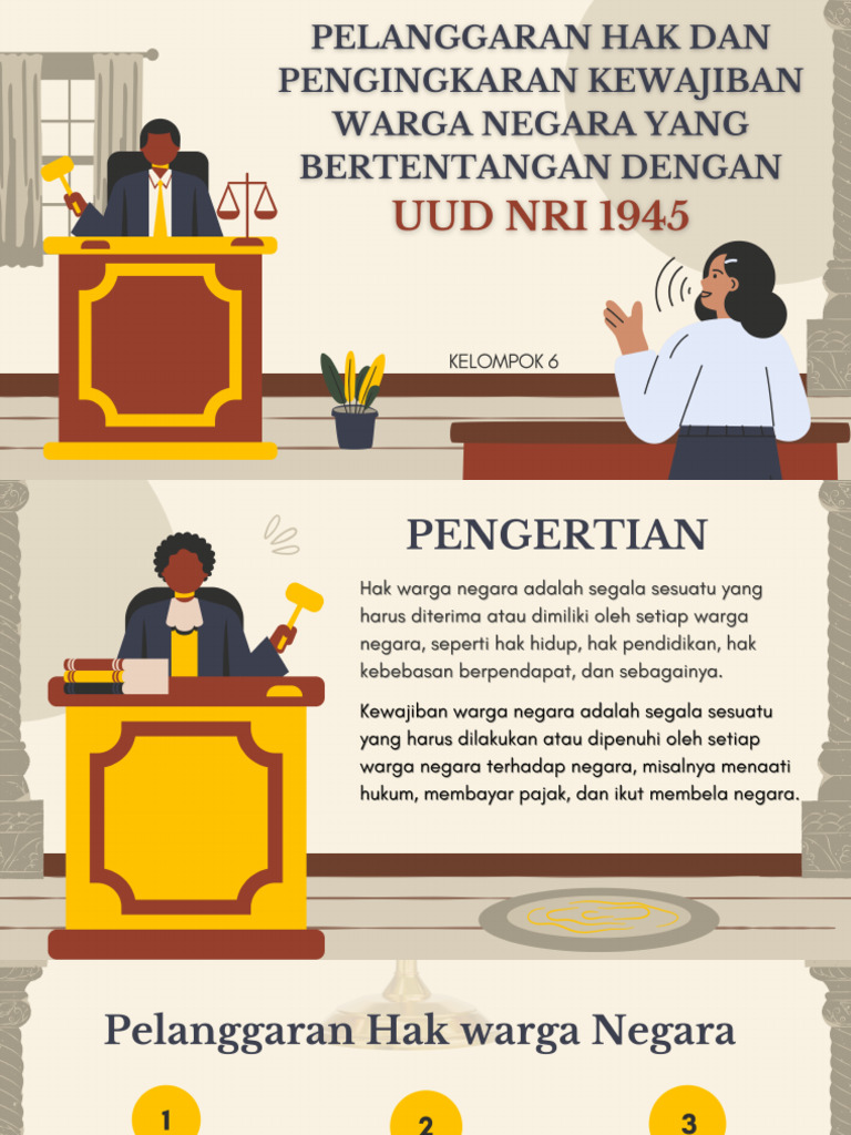 Belajar Menjadi Warga Yang Patuh Hukum Presentasi Dalam Krem Ilustrasi ...