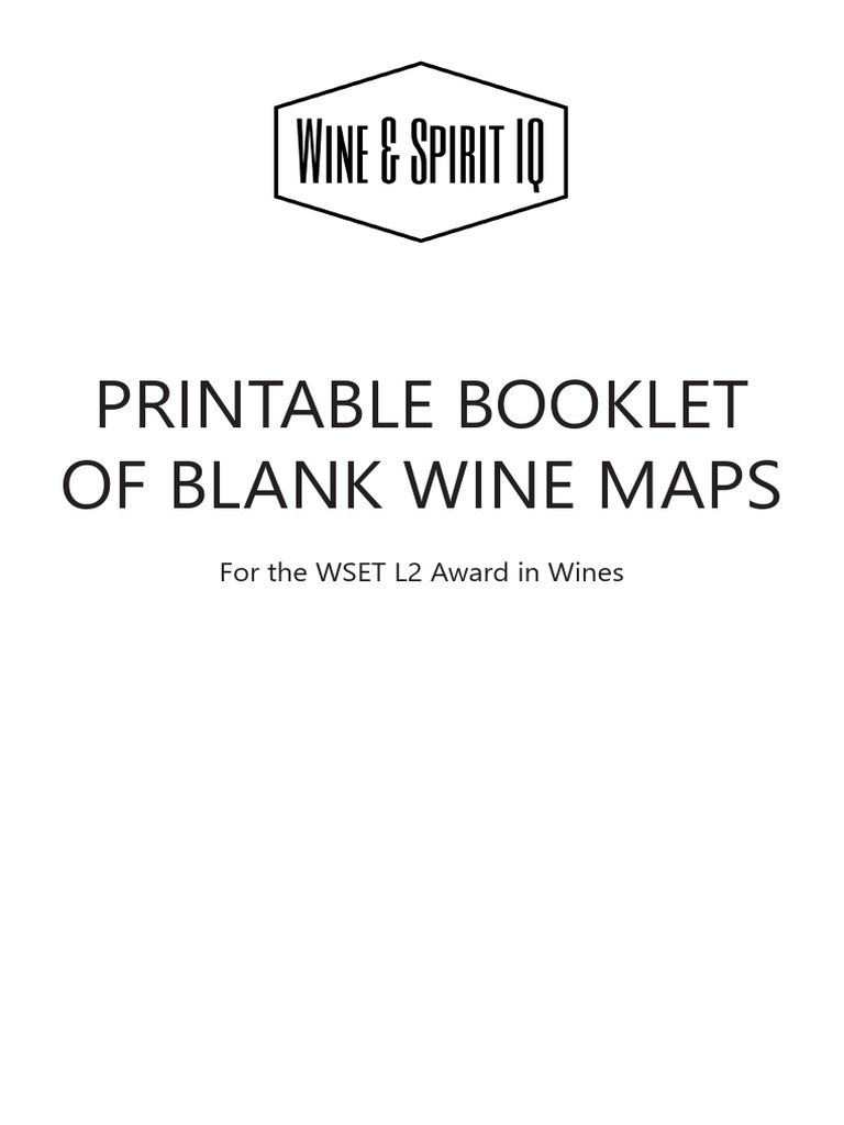 Blank Wine Maps for WSET L2 | PDF | Wine | Viticulture