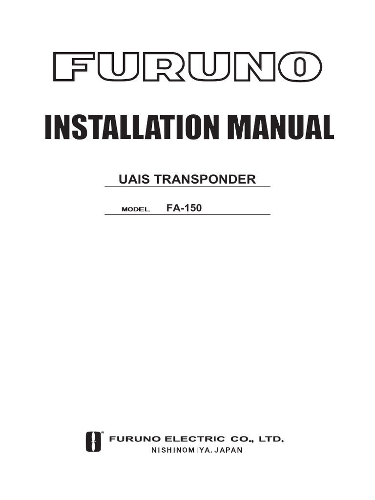 UAIS Transponder FA-150 Installation Guide | PDF | Coaxial Cable ...