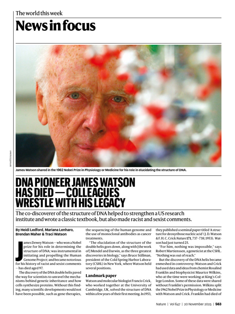 James Watson's Legacy and Controversies | PDF | James Watson | Life ...