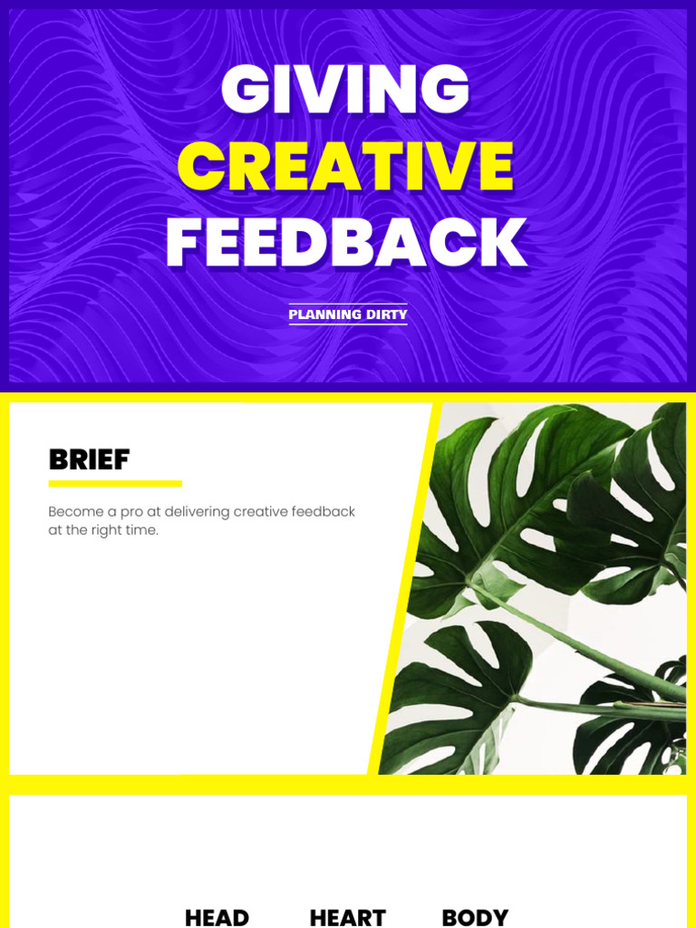 Giving Creative Feedback | PDF | Soup | Audience