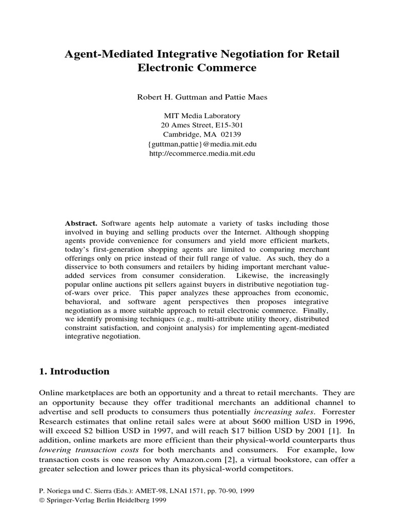Guttman 1999 | PDF | Auction | Negotiation