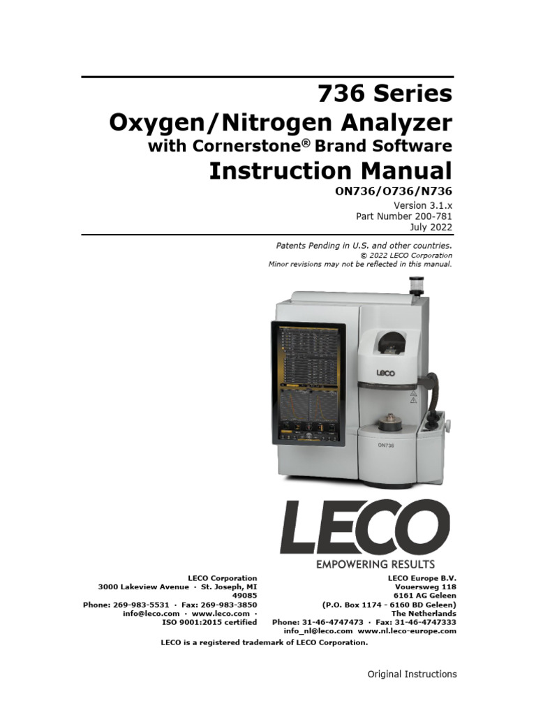 736 Series Oxygen/Nitrogen Analyzer Manual | PDF | License | Software