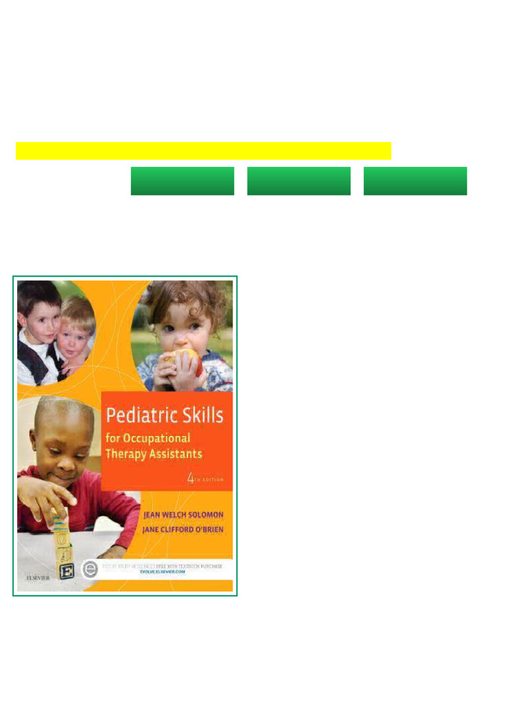 Pediatric Skills for Occupational Therapy Assistants Jean W. Solomon ...