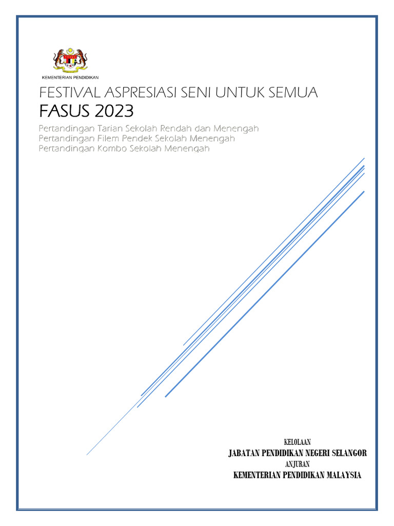 Kertas Konsep Fasus Selangor 2023 | PDF