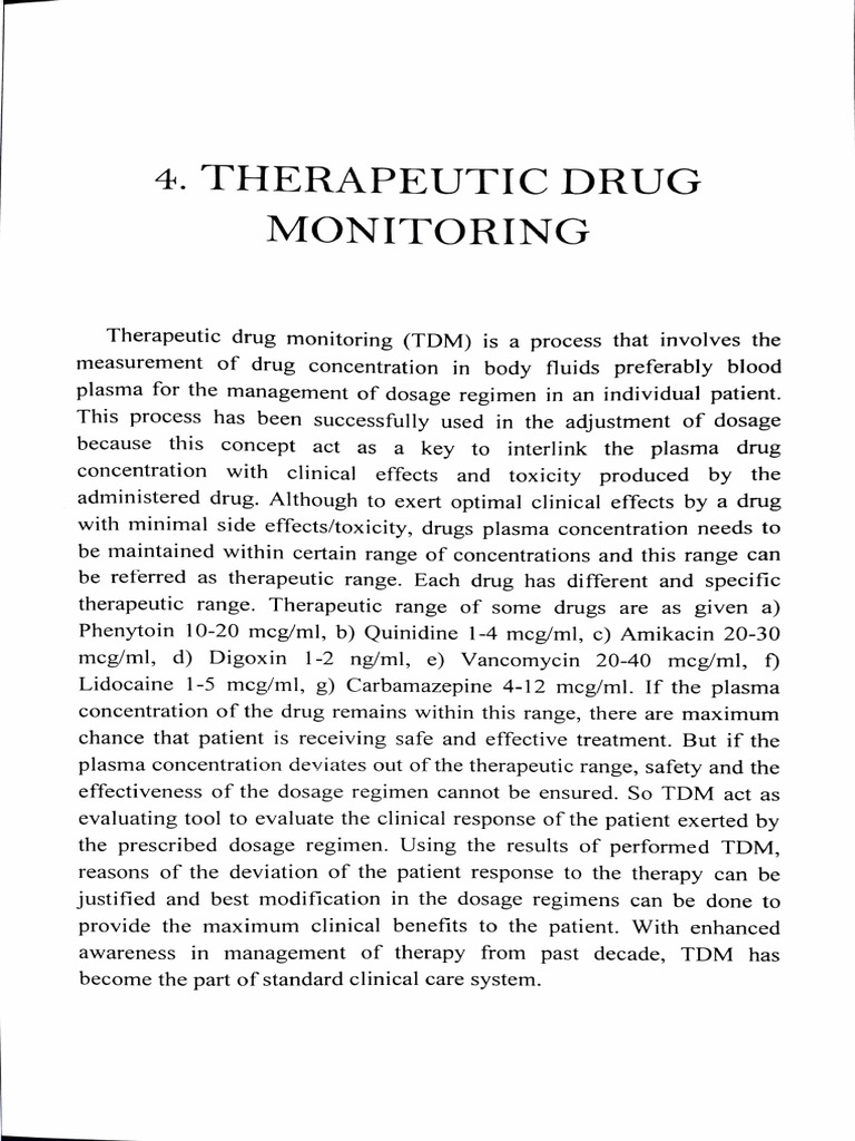 TDM, Indication and Protocols | PDF | High Performance Liquid ...