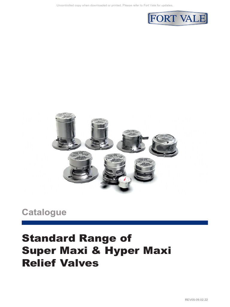 Super Maxi & Hyper Maxi Relief Valves | PDF | Valve | Vacuum