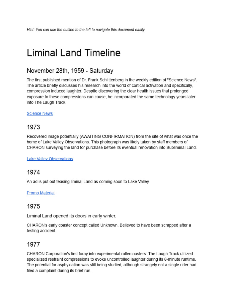 Liminal Land ARG | PDF