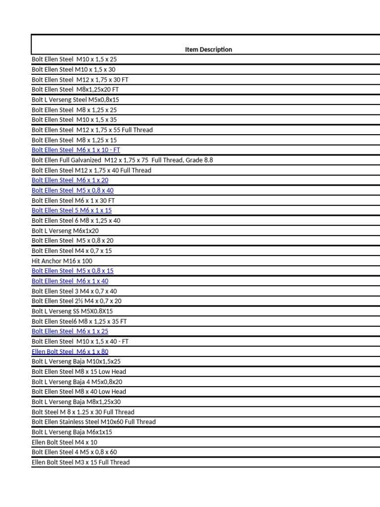 Bolt Multi | PDF | Screw | Building Materials