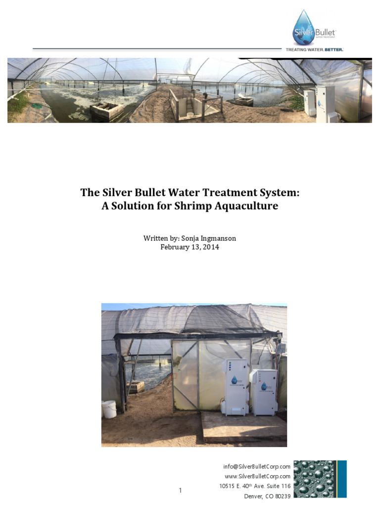 The Silver Bullet Water Treatment System - A Solution For Shrimp ...