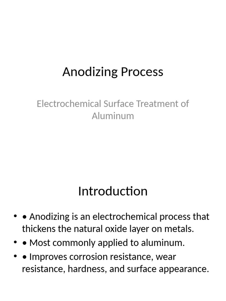 Anodizing Aluminum: Process & Benefits | PDF