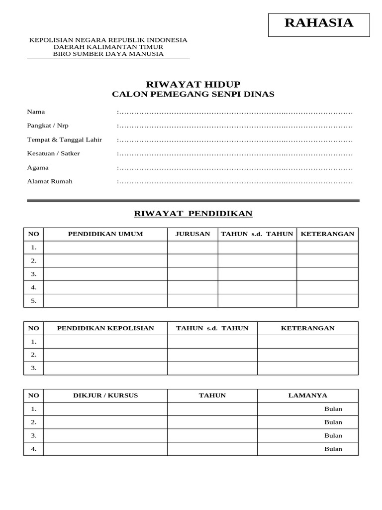 RH Senpi Lengkap | PDF