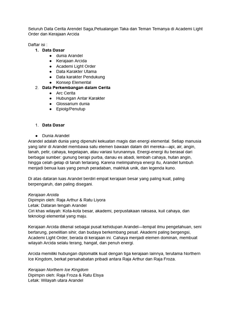Arandel Universe - Dokumentasi Resmih | PDF