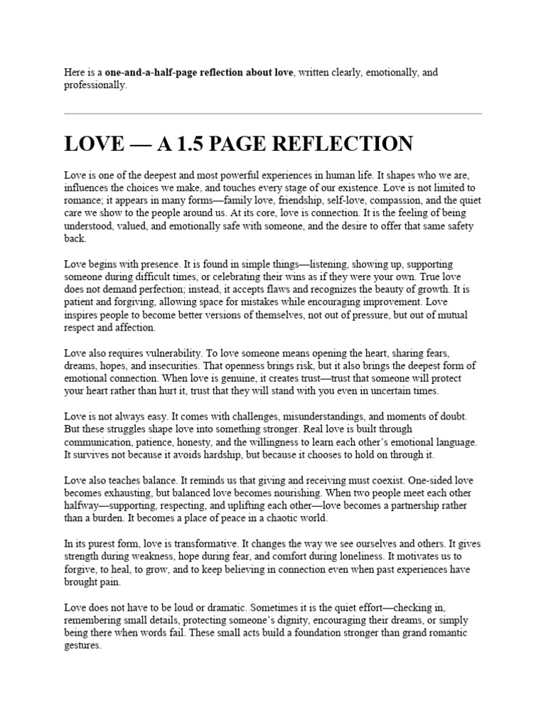 Love of Life | PDF | Love | Emotions