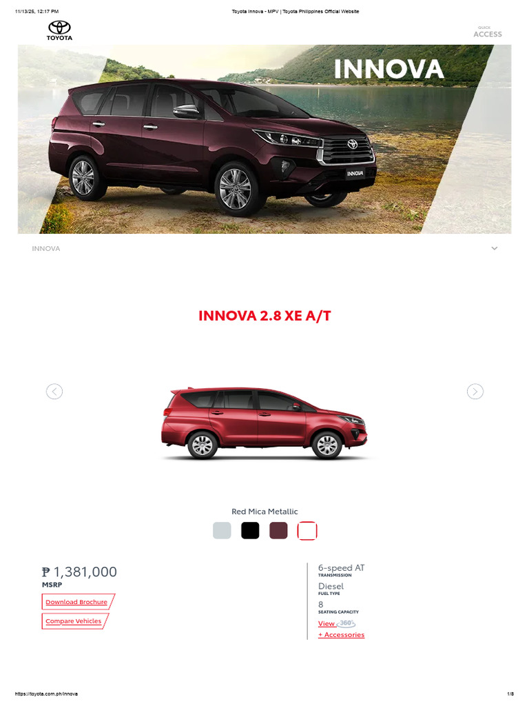 Toyota Innova - MPV - Toyota Philippines Official Website | PDF ...