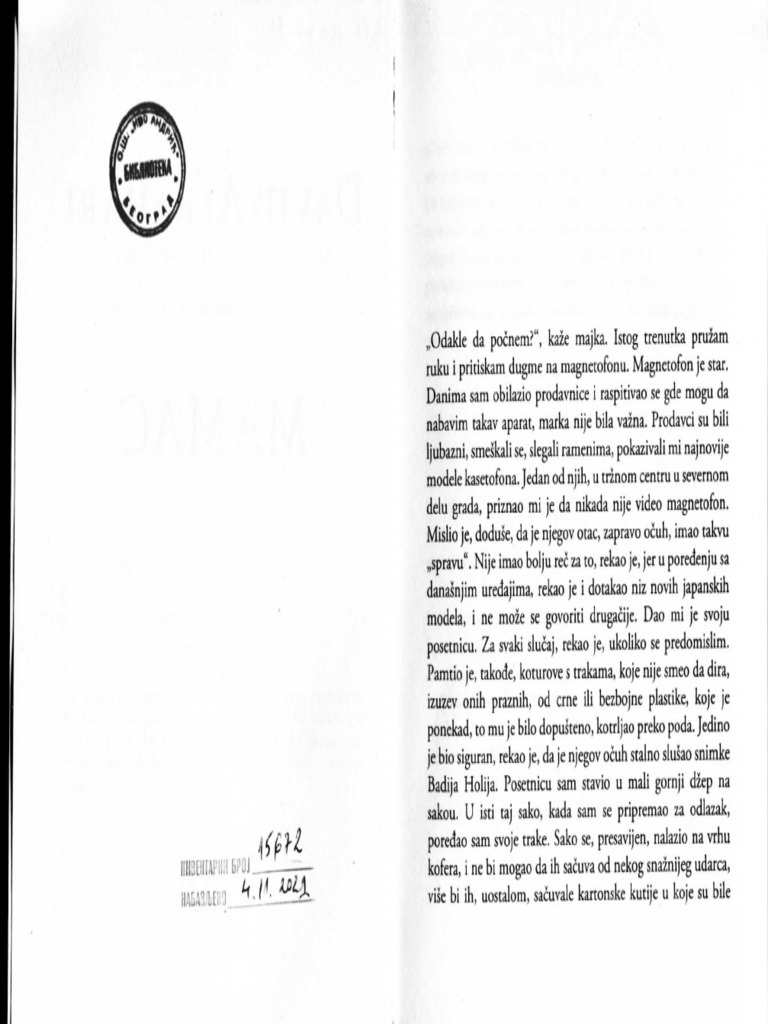 David Albahari Mamac | PDF