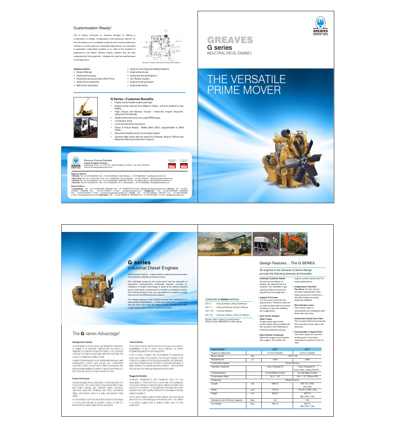 Greaves G Series Industrial Diesel Engines | PDF | Engines | Internal ...