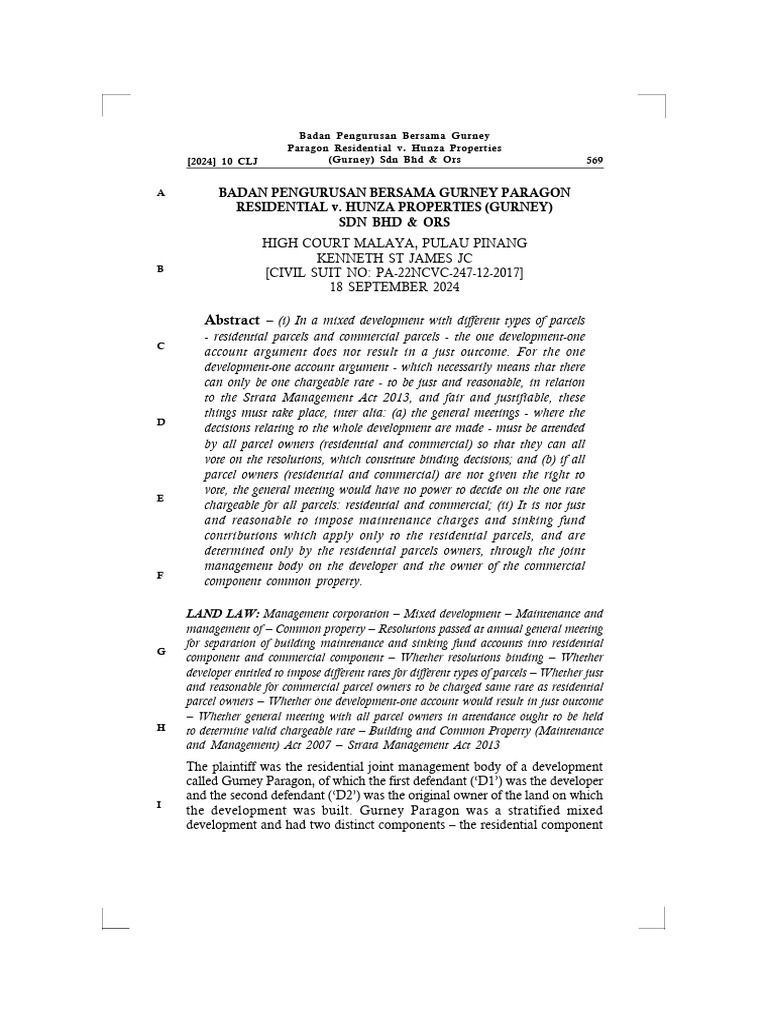Hunza Properties | PDF | Condominium | Common Law
