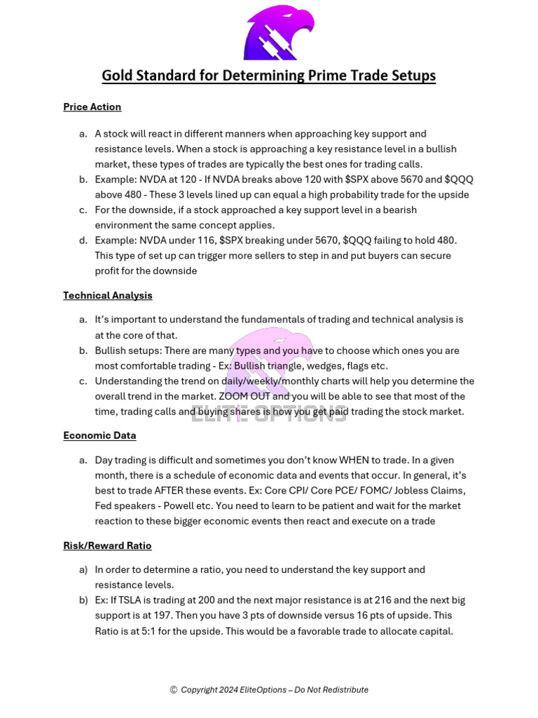 Prime Trade Setup Strategies Explained | PDF | Technical Analysis ...
