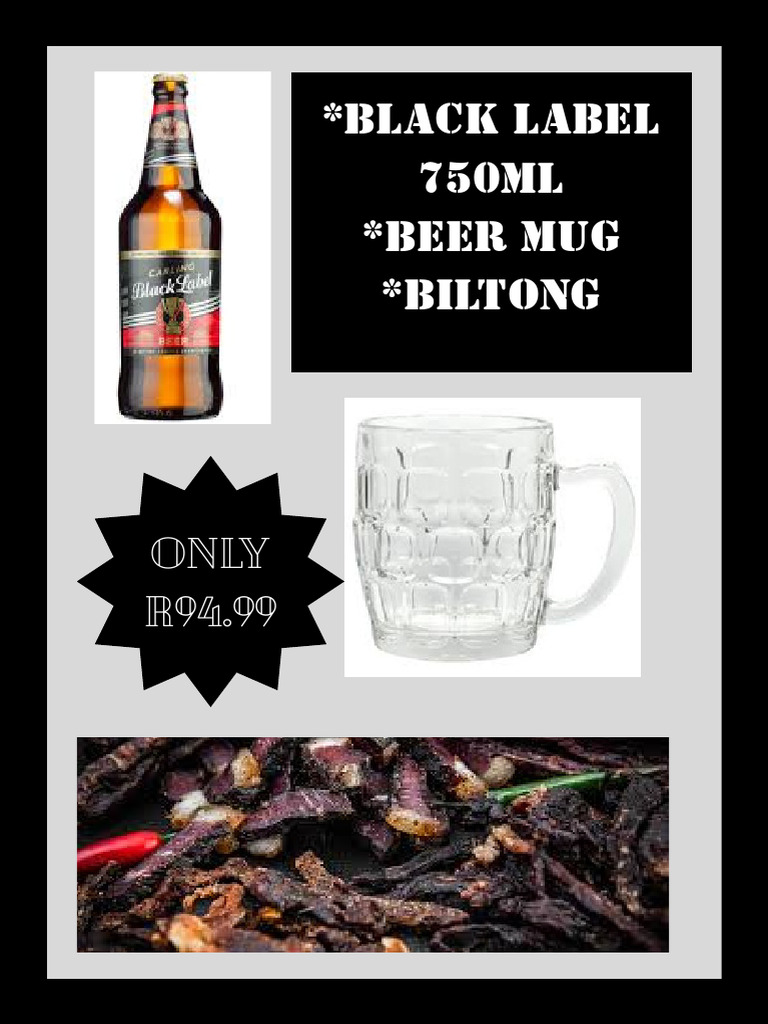 Black Label 750ml Beer Mug Biltong | PDF