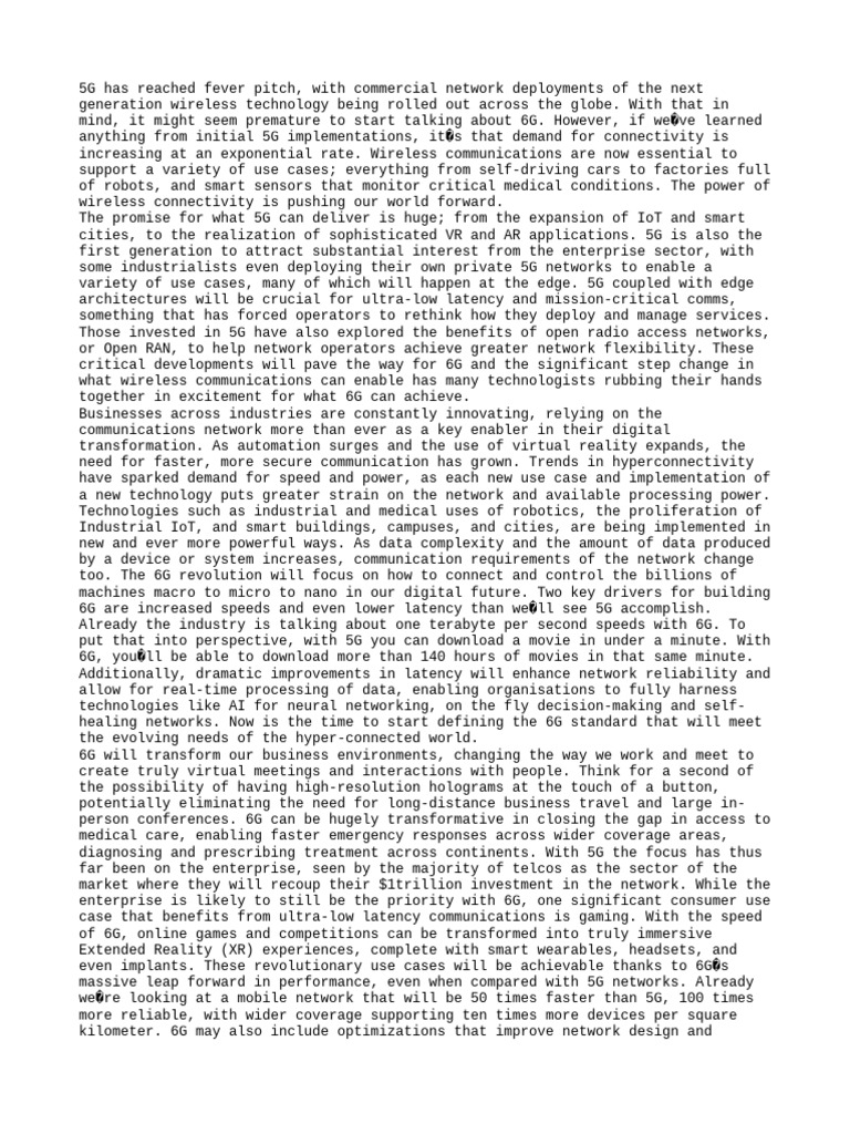 6G | PDF | Internet Of Things | Artificial Intelligence