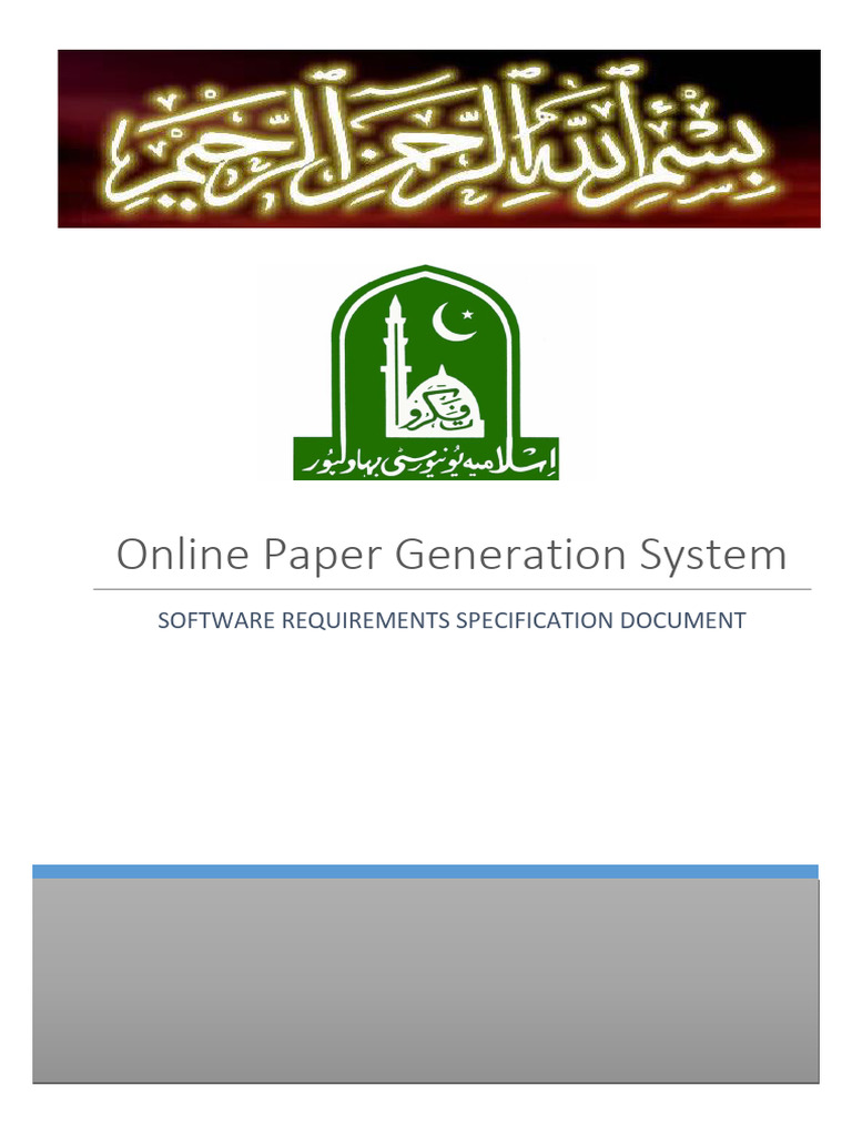Online Paper Generation System SRS | PDF | My Sql | Databases