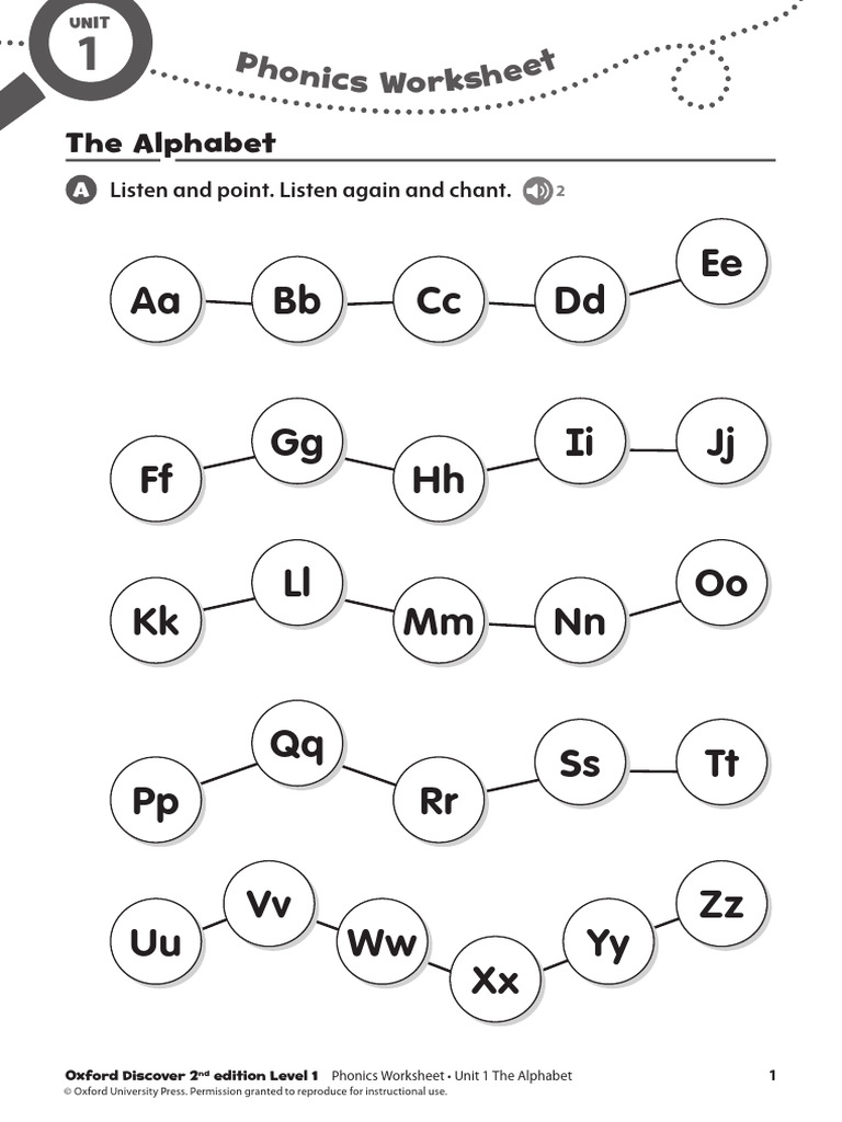 OD2e L1 Phonics WS Unit 1 | PDF | Languages Of Asia