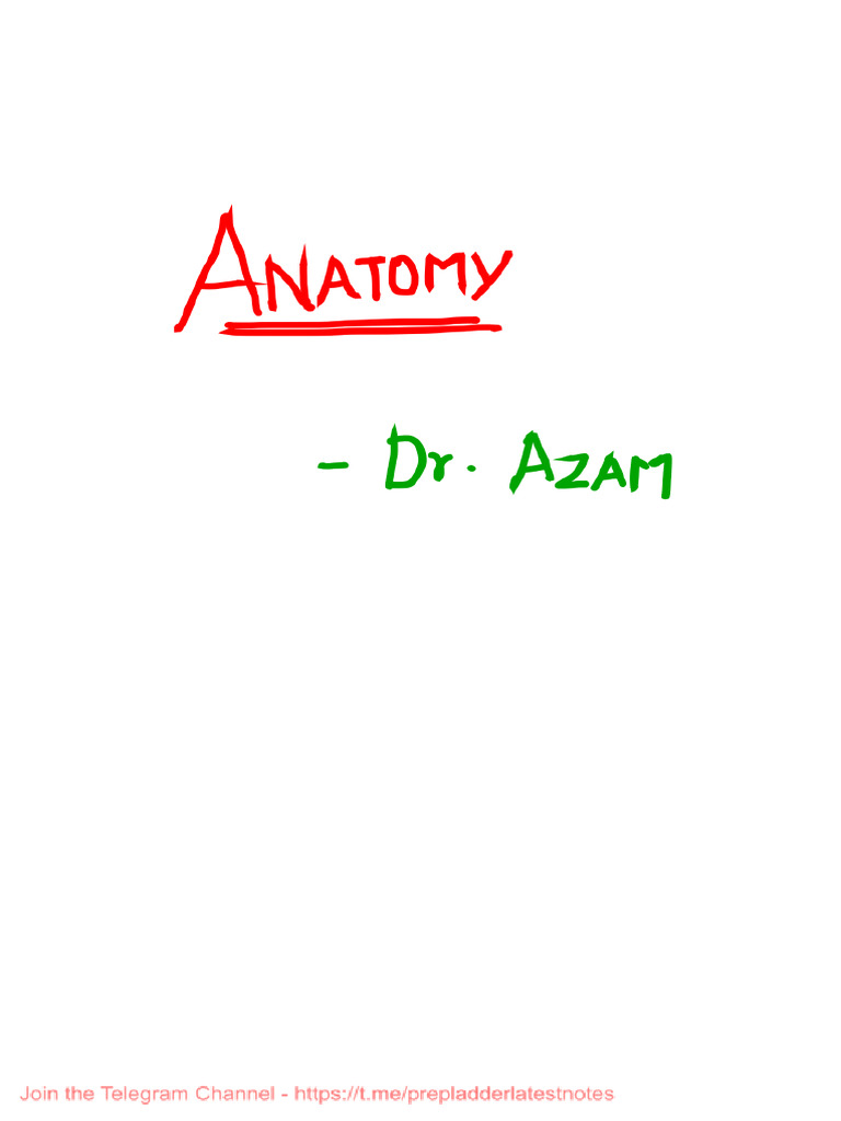 Azam Sir Anatomy - Handwritten | PDF