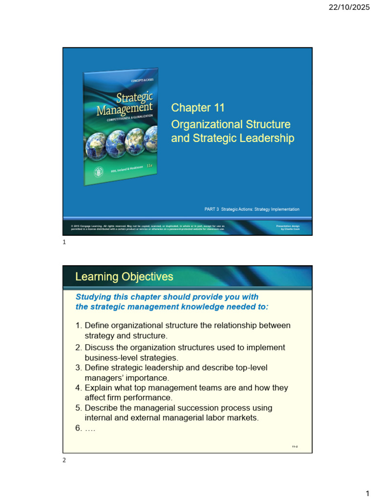 Organizational Structure & Strategic Leadership | PDF | Strategic ...