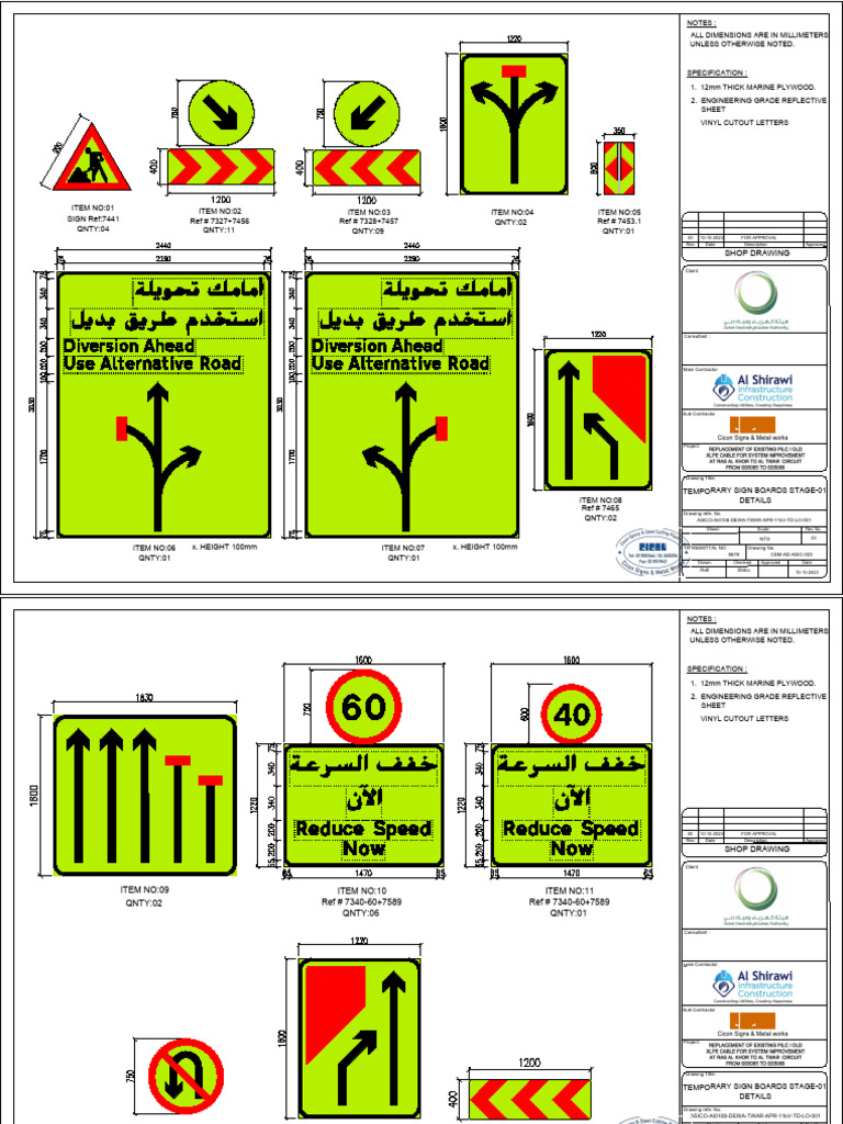 Temporary Sign Boards Details | PDF | Electrical Engineering | Electric ...
