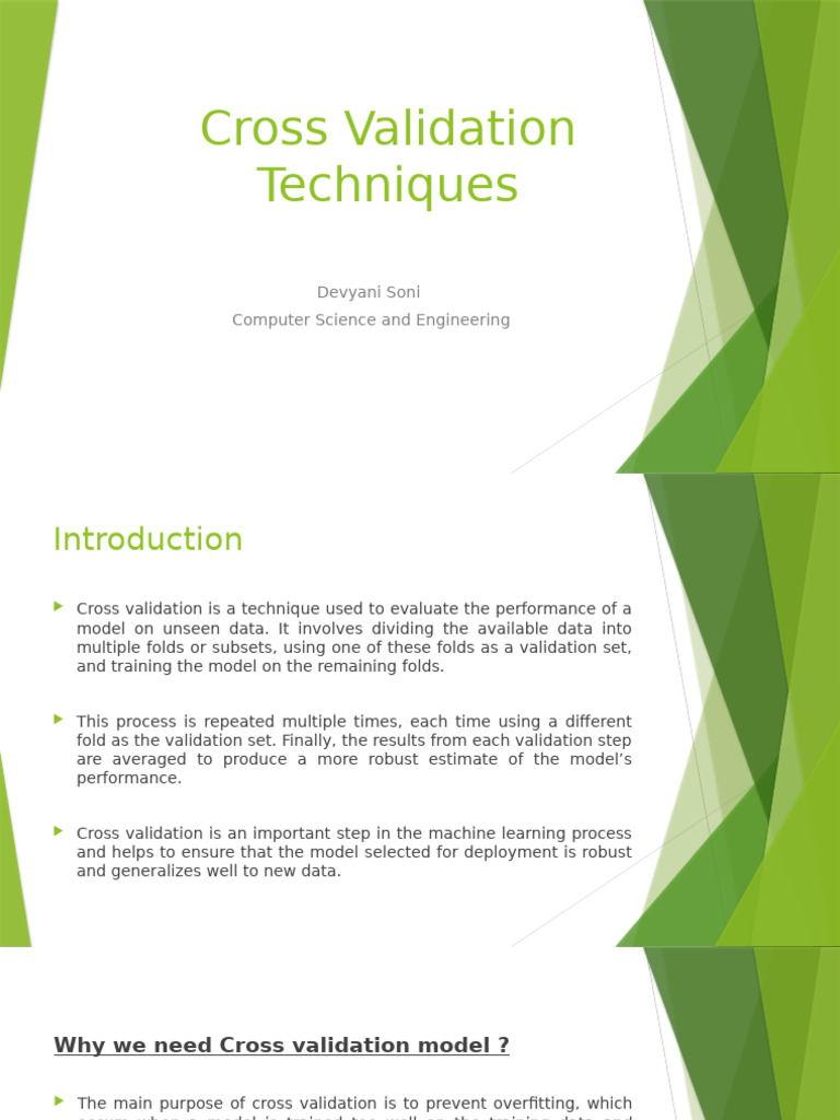 Cross Validation Technique (Autosaved) | PDF | Cross Validation ...