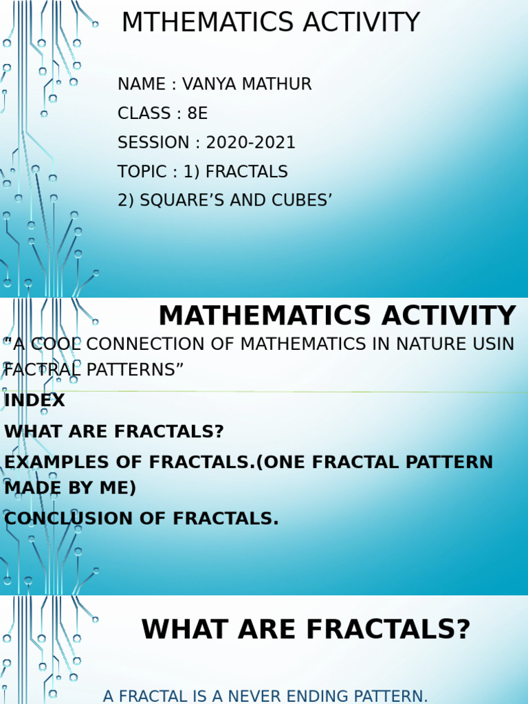 Mathematics Activity | PDF