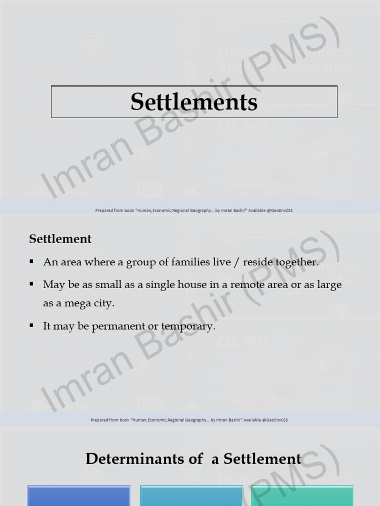 Chapter 3 Settlements | PDF