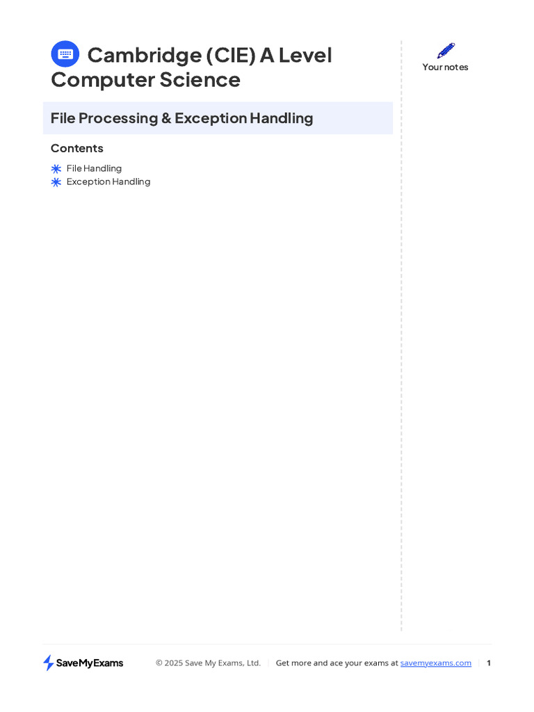 20.2 File Processing and Exception Handling | PDF | Computer File ...