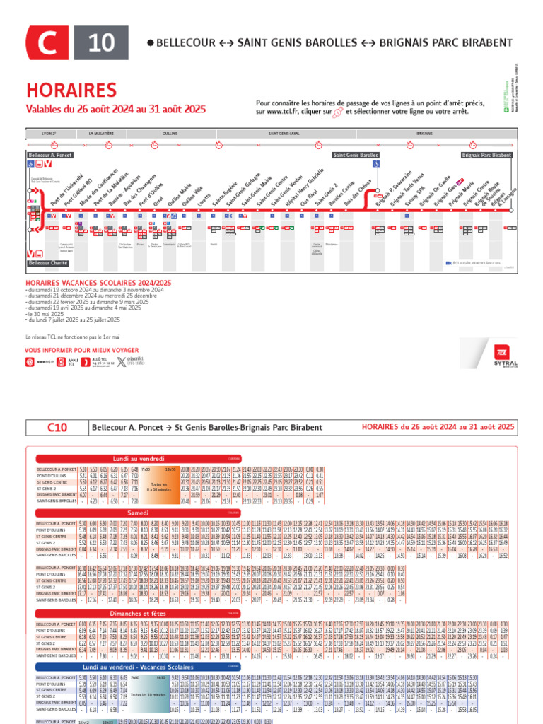 Ligne C10 - 26 Aout 2024 Au 31 Aout 2025 | PDF