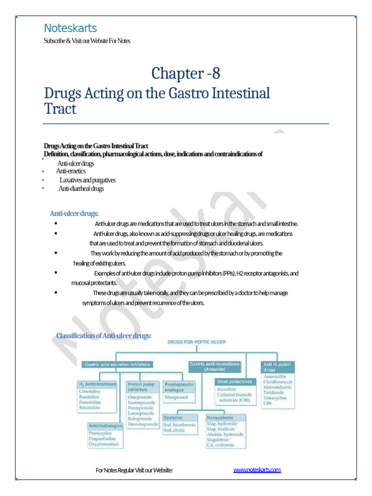Gastrointestinal Drugs Overview | PDF | Nausea | Heartburn