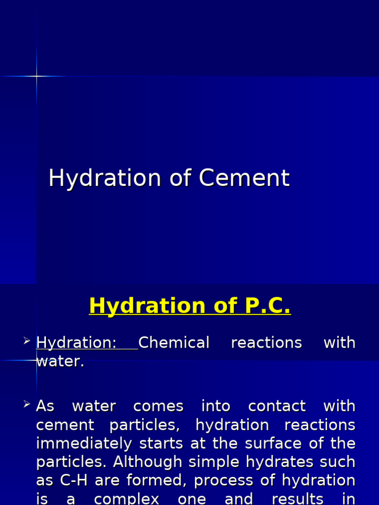 3 Mechanism of Hydration 1754048134239 | PDF | Cement | Concrete