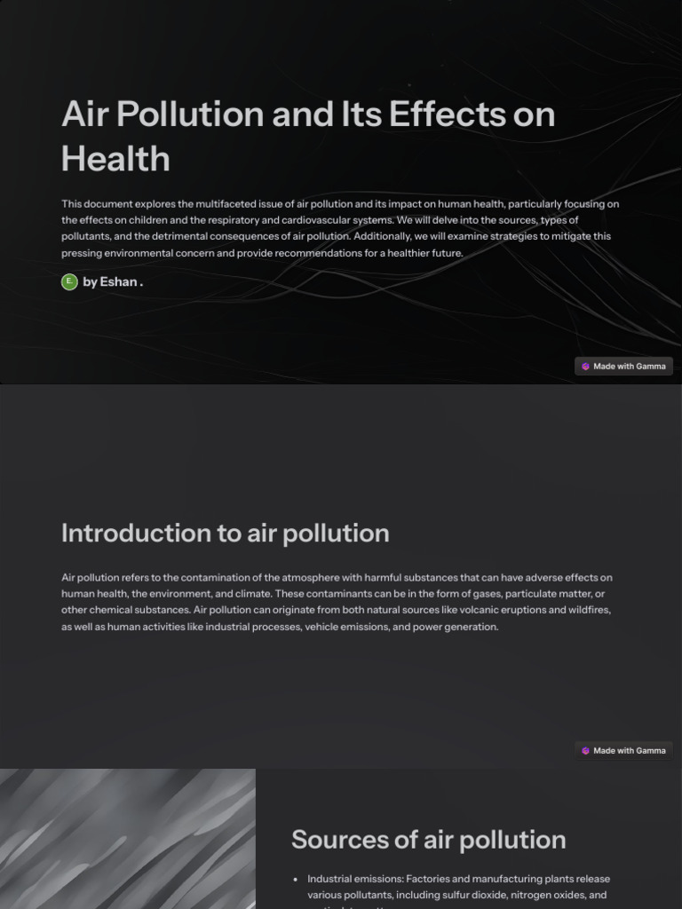 Air Pollution and Its Effects On Health | PDF | Air Pollution ...