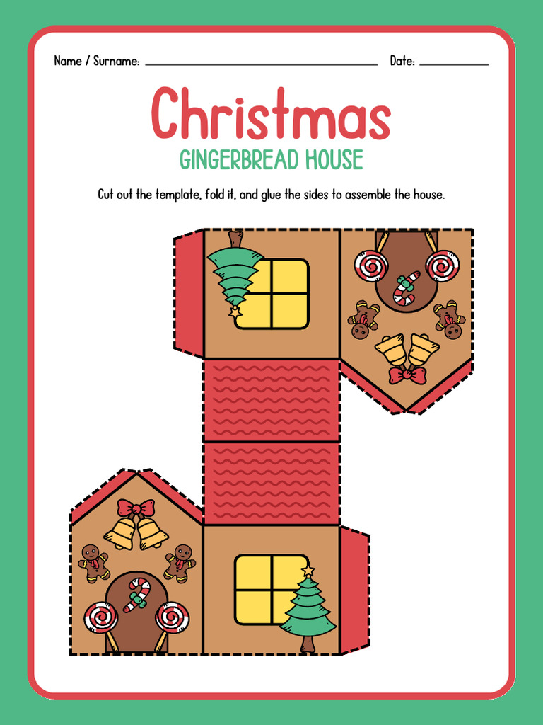 Gingerbread House Template Instructions | PDF