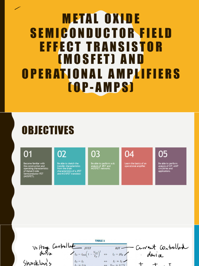 MOSFETs and Operational Amplifiers Guide | PDF | Field Effect ...