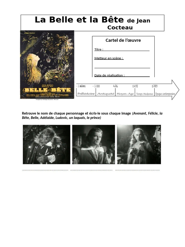 Personnages de La Belle et la Bête | PDF