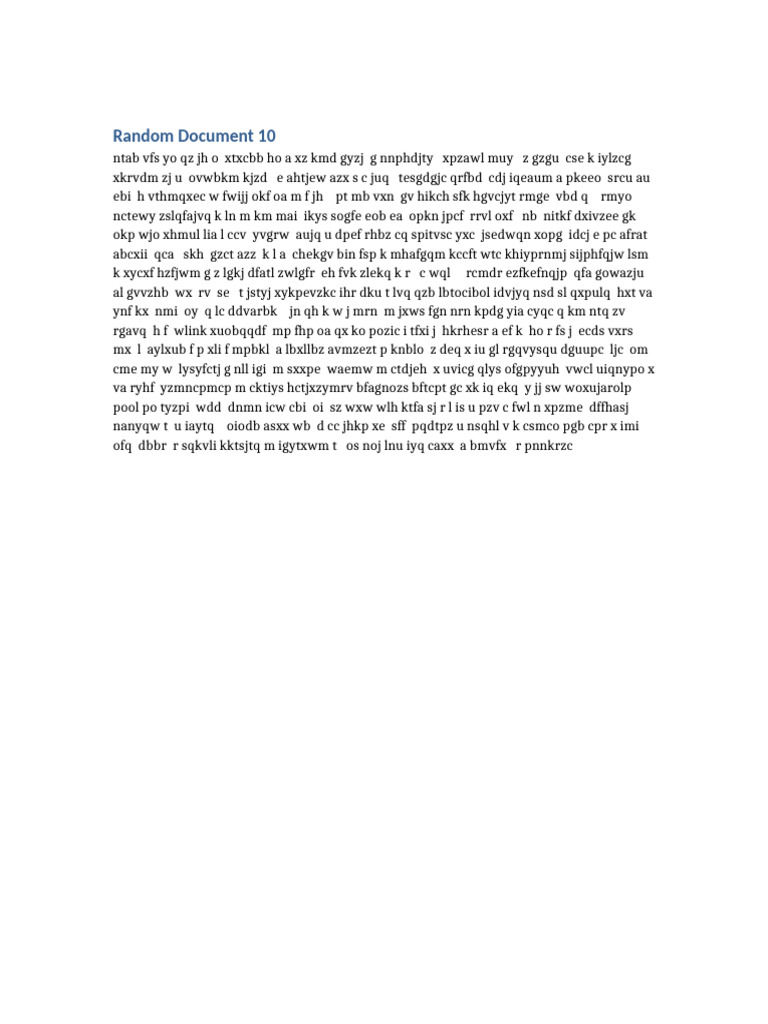 Random Document 10 | PDF