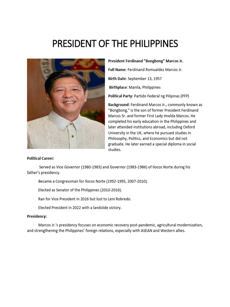 Philippine Leadership Overview 2022 | PDF | Elections | Philippines