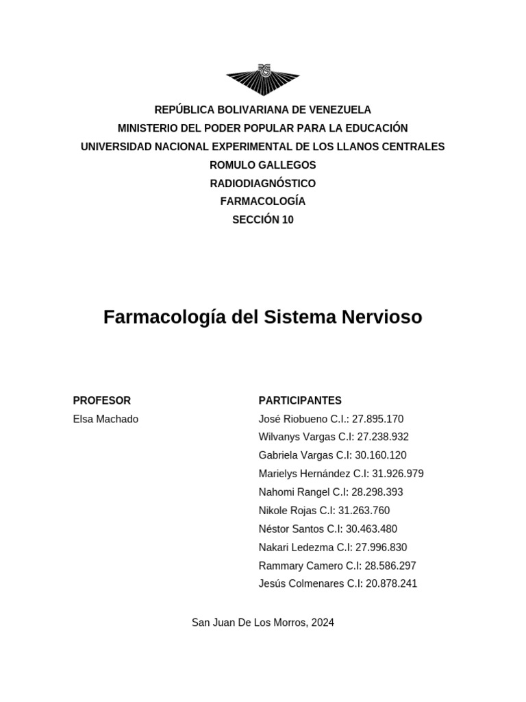 Farmacologia Del Sistema Nervioso - 013221 | PDF | Acetilcolina ...