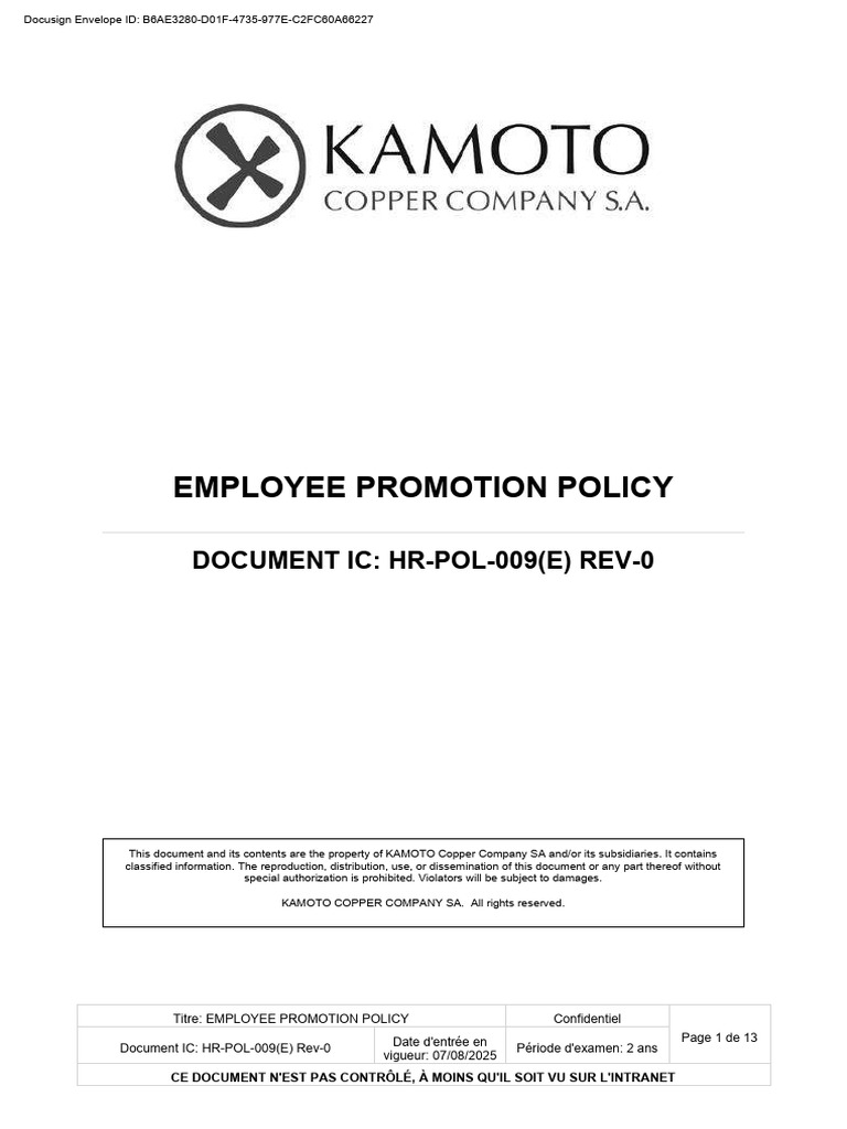 Employee Promotion Policy Overview | PDF | Human Resources | Employment
