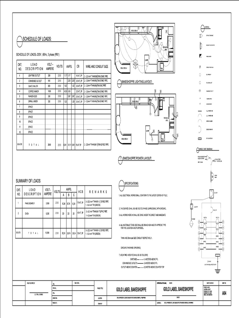 Gold Label Electrical Plan Model 04 | PDF