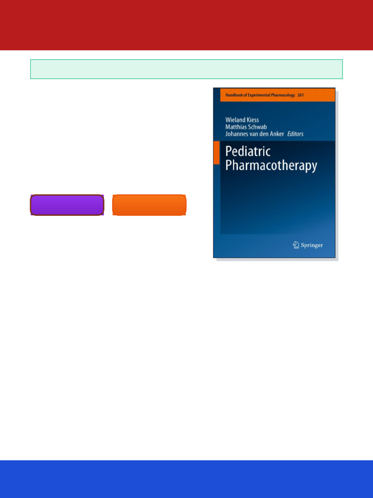 Pediatric Pharmacotherapy 1st edition by Wieland Kiess,Matthias Schwab ...