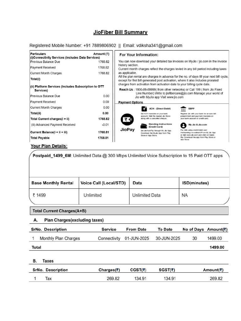 Original C1 Bill Fiber | PDF